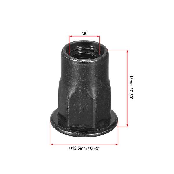 Rivet Nuts Half Hexagonal Carbon Steel Flat Head Threaded Nuts - Bed ...