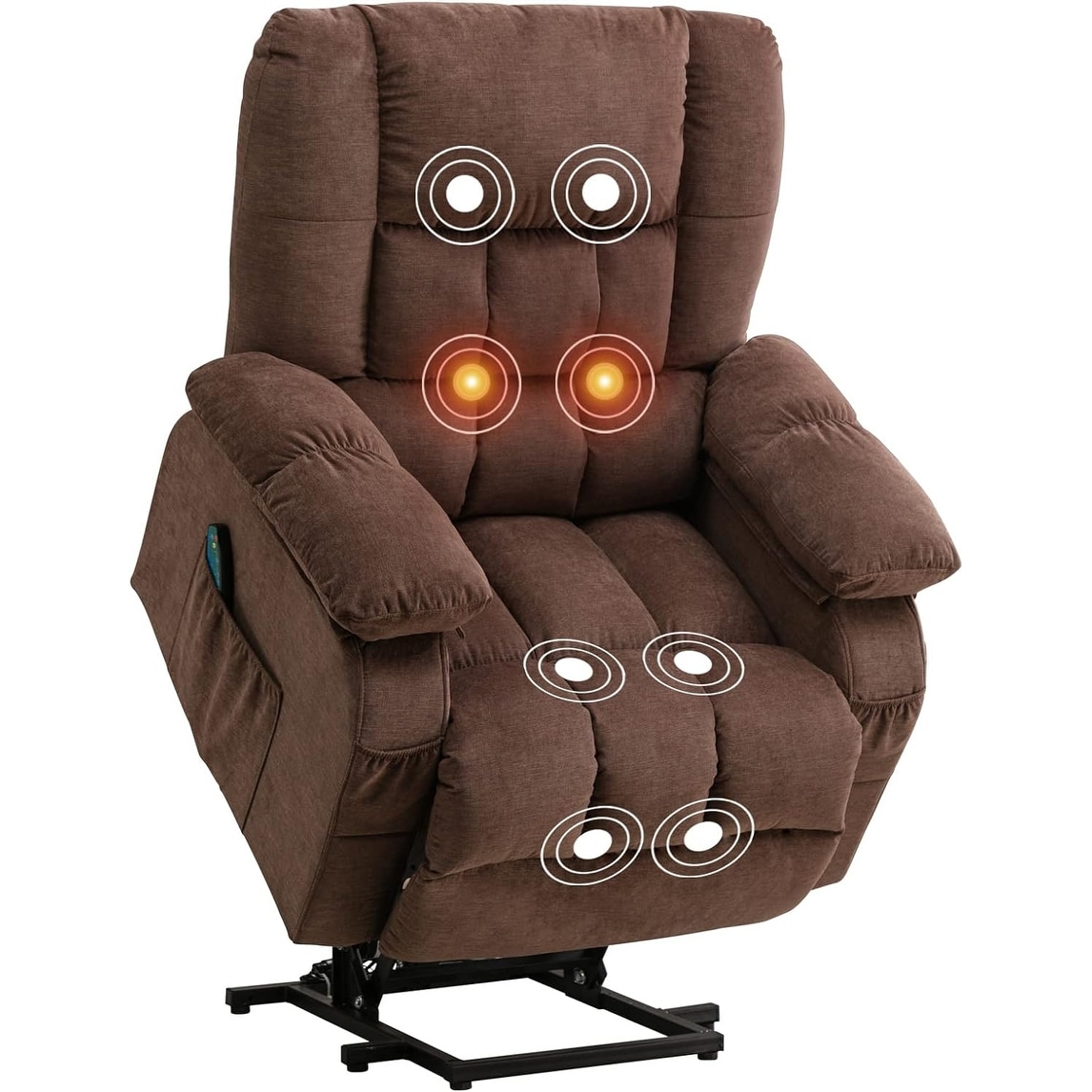 Large Power Lift Recliner Chair with Massage and Heat for Elderly ...