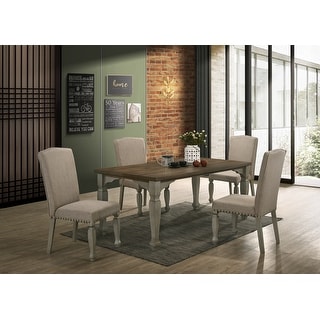 Roundhill Furniture Breda Antique Gray and Dark Oak Finished Wood ...