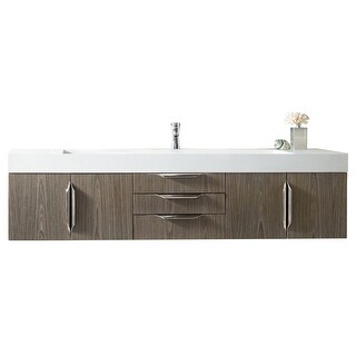 James Martin Vanities Mercer Island 72" Single Vanity, Ash Gray with ...