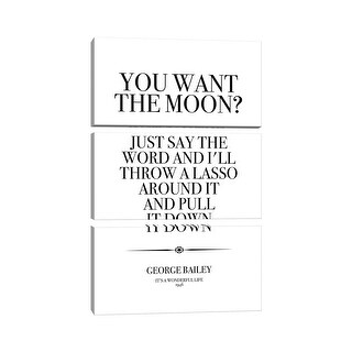 iCanvas "Its A Wonderful Life Quote" by Simon Lavery 3-Piece Canvas ...