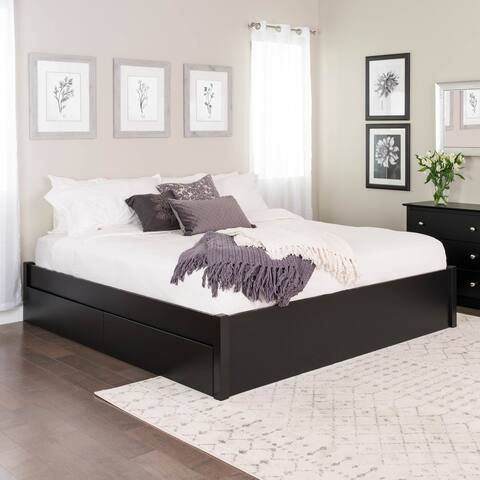 Prepac King 4-post Platform Bed with Optional Drawers - Overstock ...