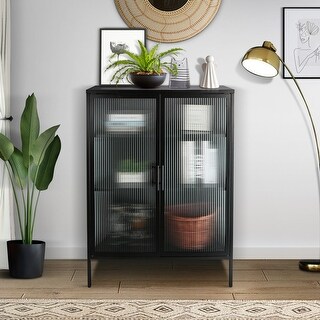 Elegant Storage Cabinet with Adjustable Shelves , Black - Bed Bath ...