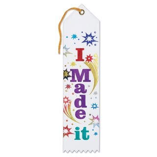 Pack of 6 White and Purple "I Made It" Congratulations Graduation Award ...
