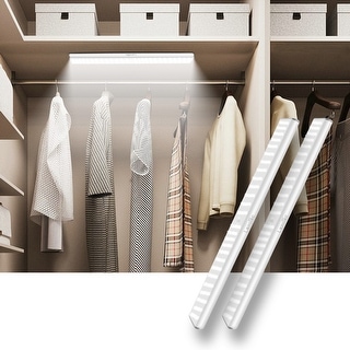 LEPOTEC 16Inch 78LED Cool Wireless Under Cabinet Light 2Set - Silver ...