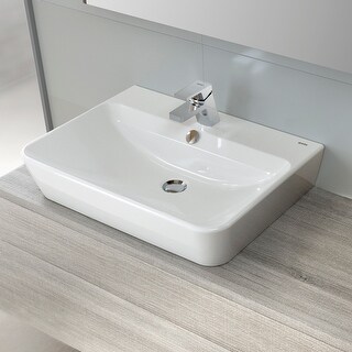 Bissonnet 27000 Emma 21-7/10" Bathroom Sink Wall Mount with Overflow ...