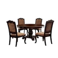 Bevo Traditional Cherry Wood 5-Piece Dining Set by Furniture of America ...