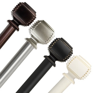 InStyleDesign Xavier 1 inch Diameter Adjustable Curtain Rod - Bed Bath ...