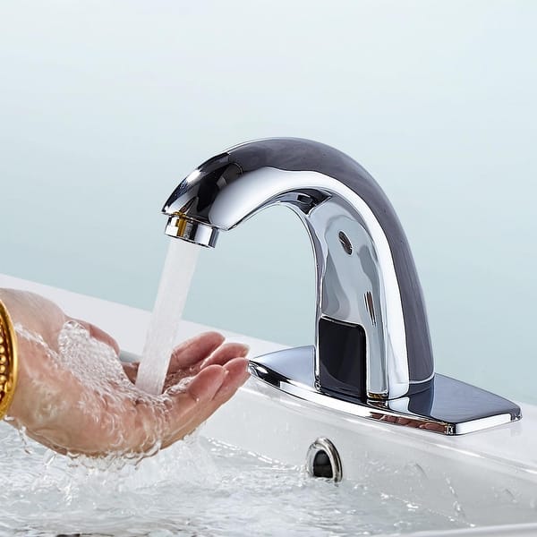 Automatic Sensor Bathroom Faucet With Control Box And Temperature Mixer ...