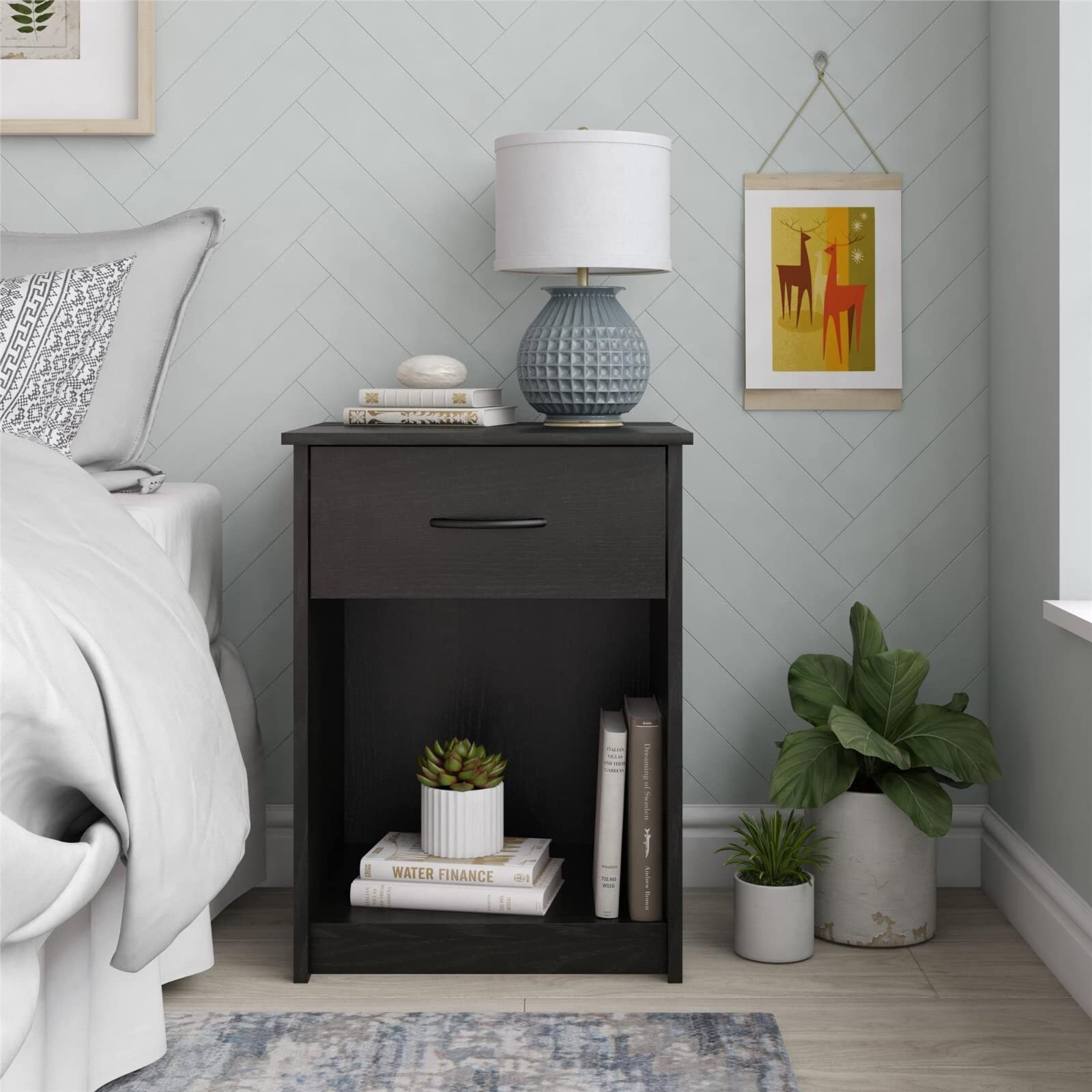 Mainstays classic open shelf nightstand store