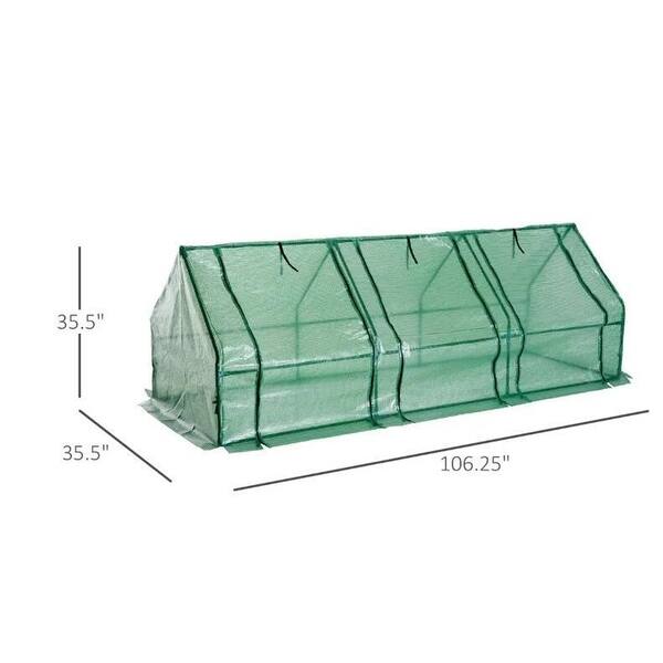 Portable Tunnel Outdoor Garden Mini Greenhouse With Zipper Doors - Bed ...