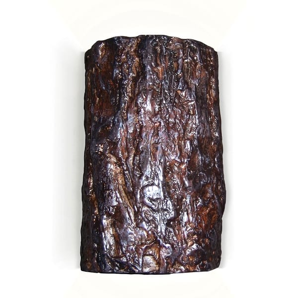 A19 N20302 Wood Sconce Tree "Bark" Ceramic Light Fixture from the ...