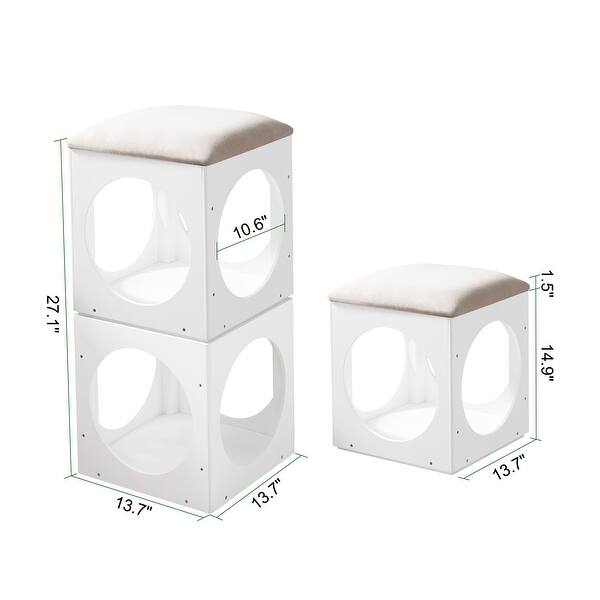 Multifunction Stackable Play Stool,Wood Stool,Pet Play Stool,Hollow ...