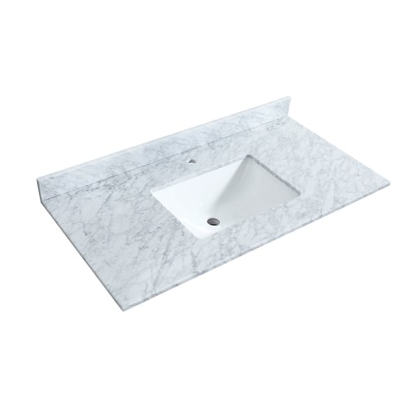 Wyndham Collection WCVVCA142STOPUNS-NAT 42" Marble Vanity Top with ...