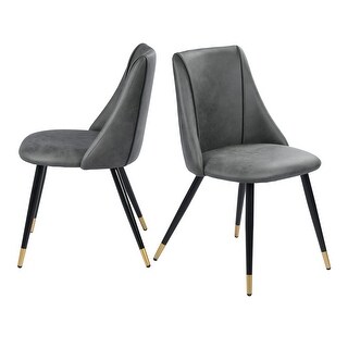 Modren Dining Chairs, Side Chair Soft Faux Leather Upholstery Seat ...