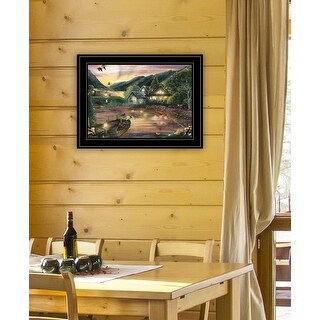 TrendyDecor4U Traditional "Lakefront Camping II" Framed Print Wall Art ...