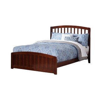 Richmond Queen Foundation Bed Frame with Matching Footboard in Walnut ...