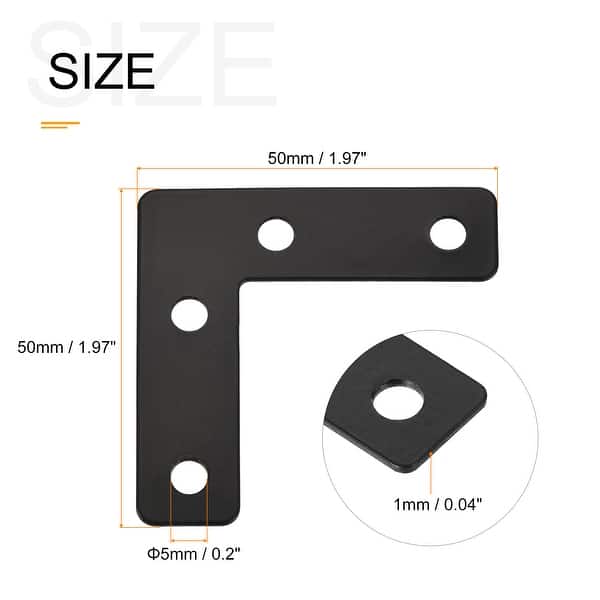 L-Shape Brace Mending Repairing Flat Brackets for Joint Fastener - Bed ...