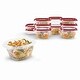 10-Piece Red Food Storage Container Set with Secure Lids, Stackable ...