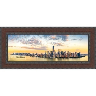 39x13 or Puzzle Traditional Walnut Complete Wood Panoramic Frame with ...