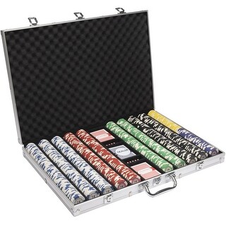 1000 Ct Tournament Pro 11.5 Gram Poker Chip Set w/ Aluminum Case - Bed ...