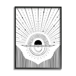 Stupell Geometric Astrological Horizon Sun Ray Burst Asymmetrical ...