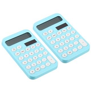 2Pcs Portable Office Calculators 12 Digit Display Electronic Calculator ...