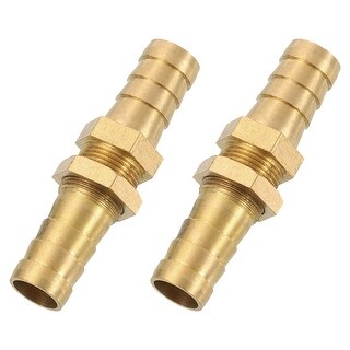 Hose Barb Fitting, Brass Hex Straight Union Hose Pipe Fitting Water ...