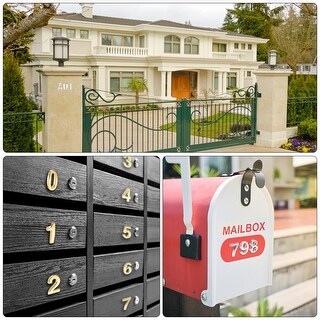 2Pcs Self Adhesive House Numbers ABS Plastic Number for House Mailbox ...