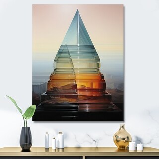 Designart "Hardedge Art Translucent Transitions" Hard Edge Painting ...