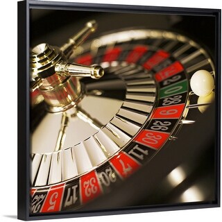 "Close-up of roulette wheel" Black Float Frame Canvas Art - Multi - Bed ...
