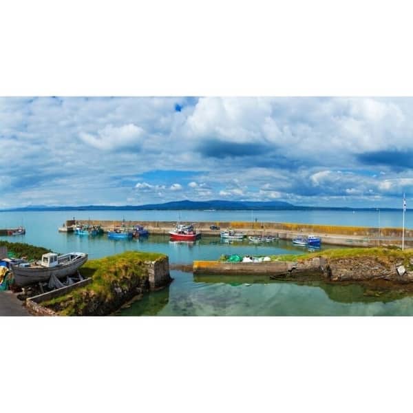 Fishing Boats At A Harbor Helvick Harbour An Rinn County Waterford ...
