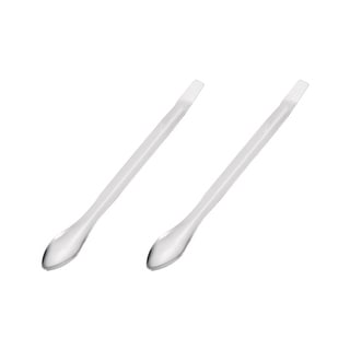 Micro Scoop Stainless Steel Reagent Sample Spoon Lab Spatulas 2Pcs ...