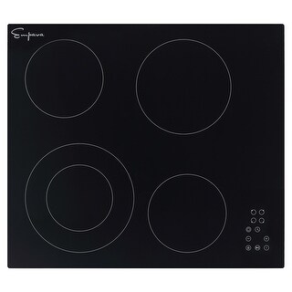 24-in 4 Elements Radiant Electric Cooktop Including Dual Zone Element ...