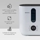 Boneco U350 Top Fill Ultrasonic Humidifier w/ Warm or Cool Mist and LED ...