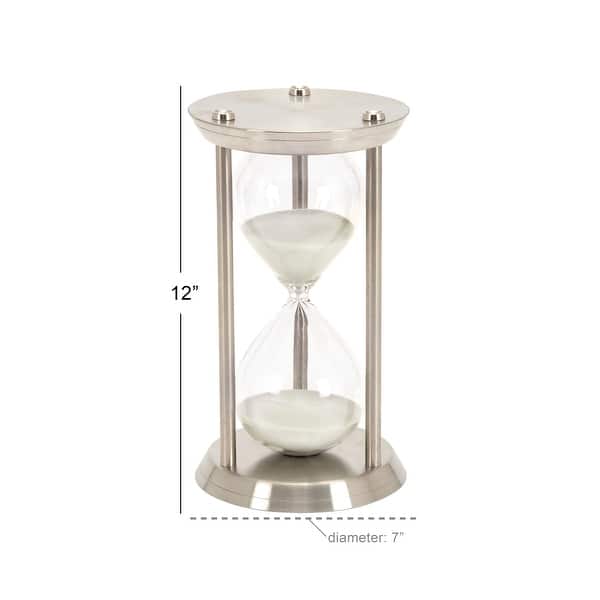 Silver Metal Hourglass Sand Timer - 7 x 7 x 12 - Bed Bath & Beyond ...