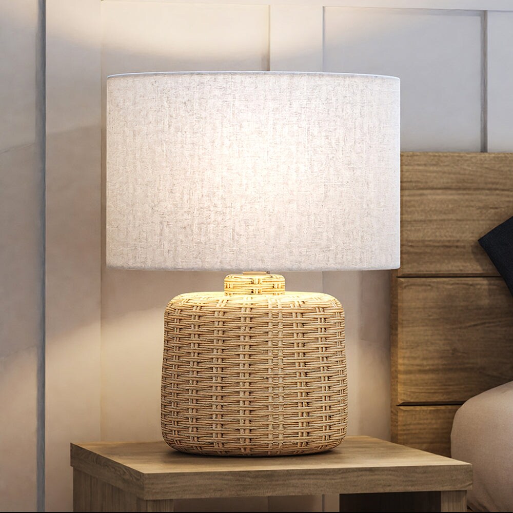 Charlotte Polyresin Table Lamp - Linen Shade - Bed Bath & Beyond - 39385189