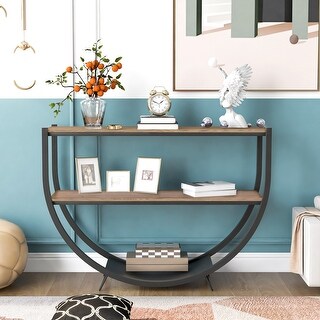 Demilune Shape Wood Console Table Living Room Sofa Table - Bed Bath ...