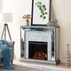 50 in. Freestanding Wooden Smart Electric Fireplace TV Stand in White ...
