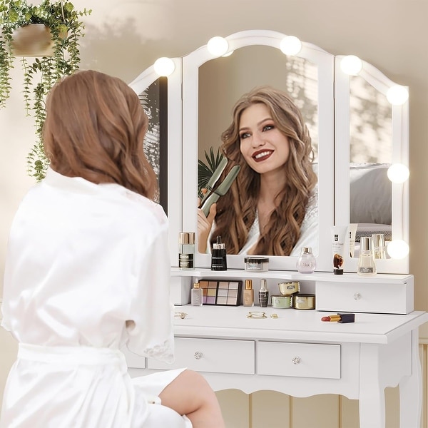 Woman makeup desk store