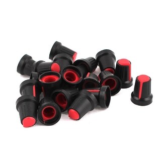 20 Pieces Red Plastic Potentiometer Rotary Control Knobs Caps 6mm Dia ...