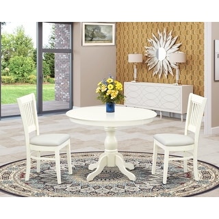 East West Furniture Dining Table Set- a Round Kitchen Table wand ...