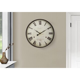 Clocks, 20" Round, Wall Clock, Antique Brown, Transitional - Bed Bath ...