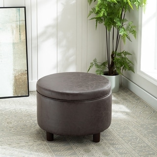 Tufted Large Round Storage Ottoman Beige/ Grey/ Blue - On Sale - Bed ...
