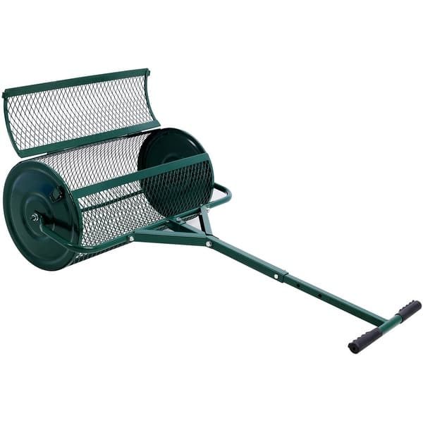 Peat Moss Spreader,Metal Compost Spreader Mesh,T shaped Hand Rake - Bed ...