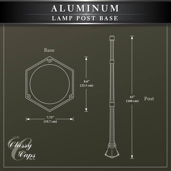 Classy Caps Black Aluminum Lamp Post Base - Bed Bath & Beyond - 32696364