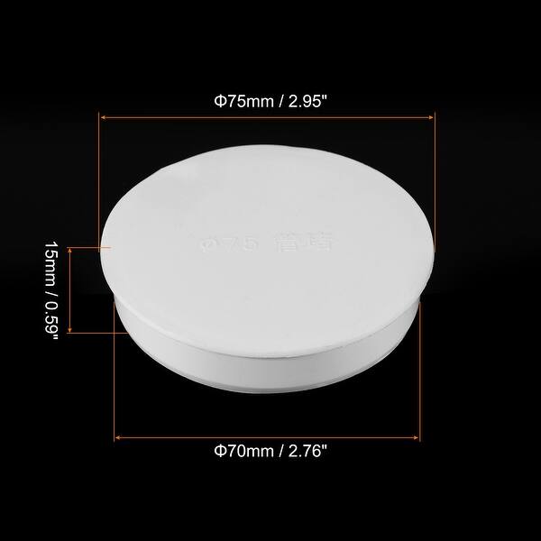 3Pcs 70mm OD Pipe Hole Plug Round Tubing Insert Cover Pipe End Cap ...