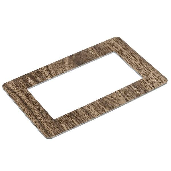 Switch Surround Plate 2 Gang Aluminum Plastic Black Walnut Color 216mm ...