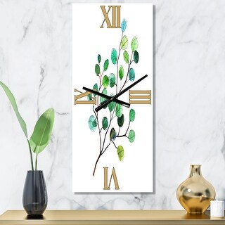Designart 'Young Eucalyptus Leaves and Branches IV' Traditional Large ...