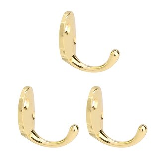 3pcs Wall Hooks Zinc Alloy Hook Coat Cloth Bag Wall Hanger w Screws ...